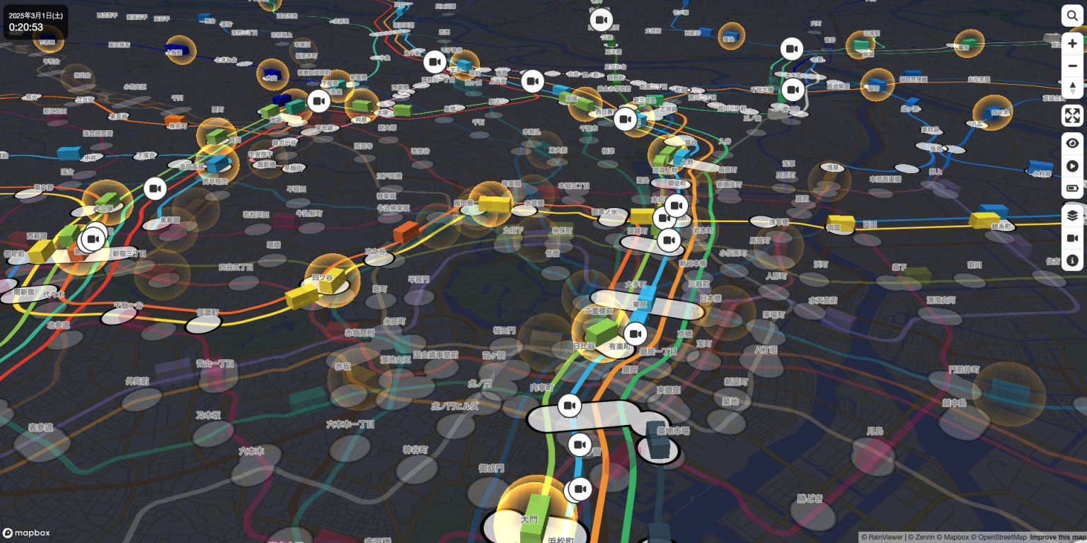 東京の交通をリアルタイムで追跡！「Mini Tokyo 3D」で都市の動きを可視化 - グラフィア - 地図や位置情報に特化したWebメディア ...