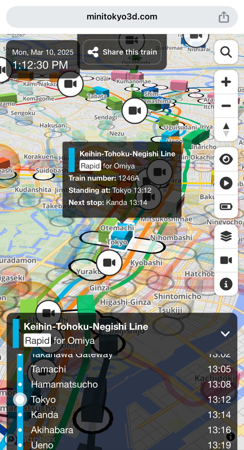 東京の交通をリアルタイムで追跡！「Mini Tokyo 3D」で都市の動きを可視化 - グラフィア - 地図や位置情報に特化したWebメディア ...