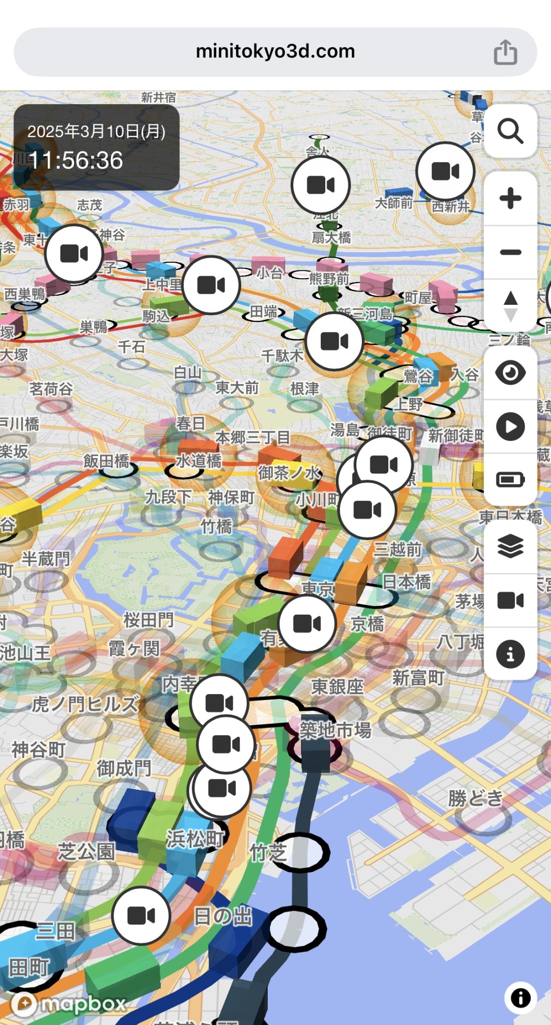 東京の交通をリアルタイムで追跡！「Mini Tokyo 3D」で都市の動きを可視化 - グラフィア - 地図や位置情報に特化したWebメディア ...